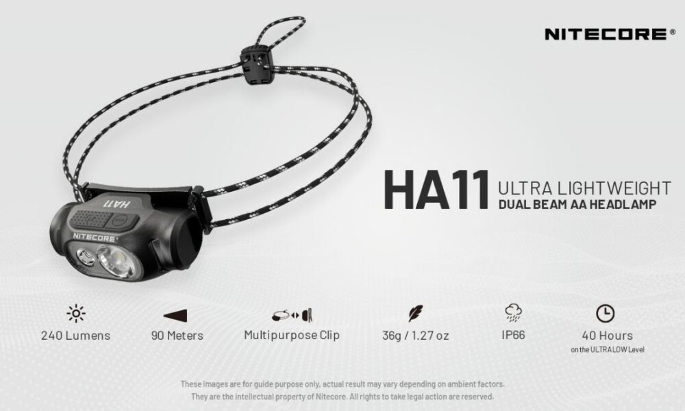 Nitecore HA11 Compact and Lightweight Dual Beam AA Headlamp - TechBullion