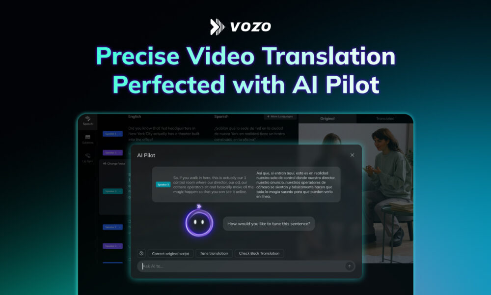 Vozo AI Translator Revolutionizes Video Translation through Context ...