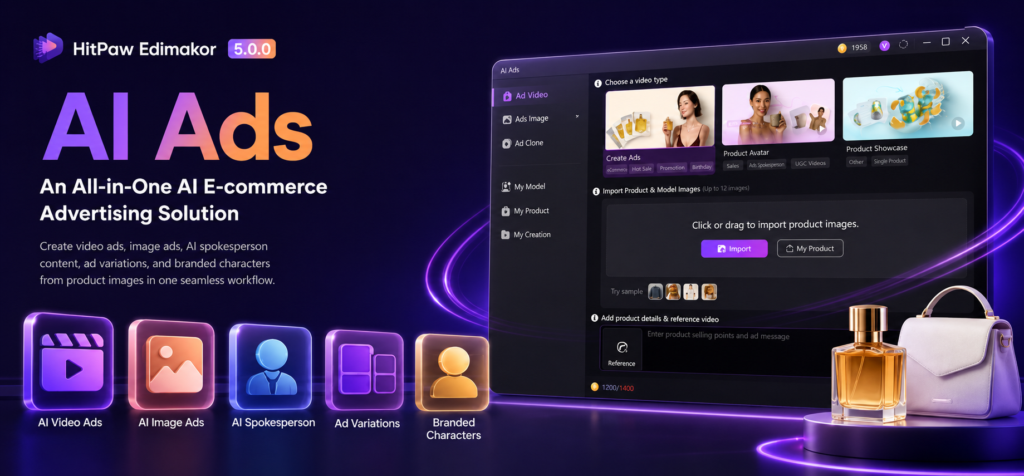 Edimakor 5.0.0 Launches AI Ads: An All-in-One AI E-commerce Advertising ...