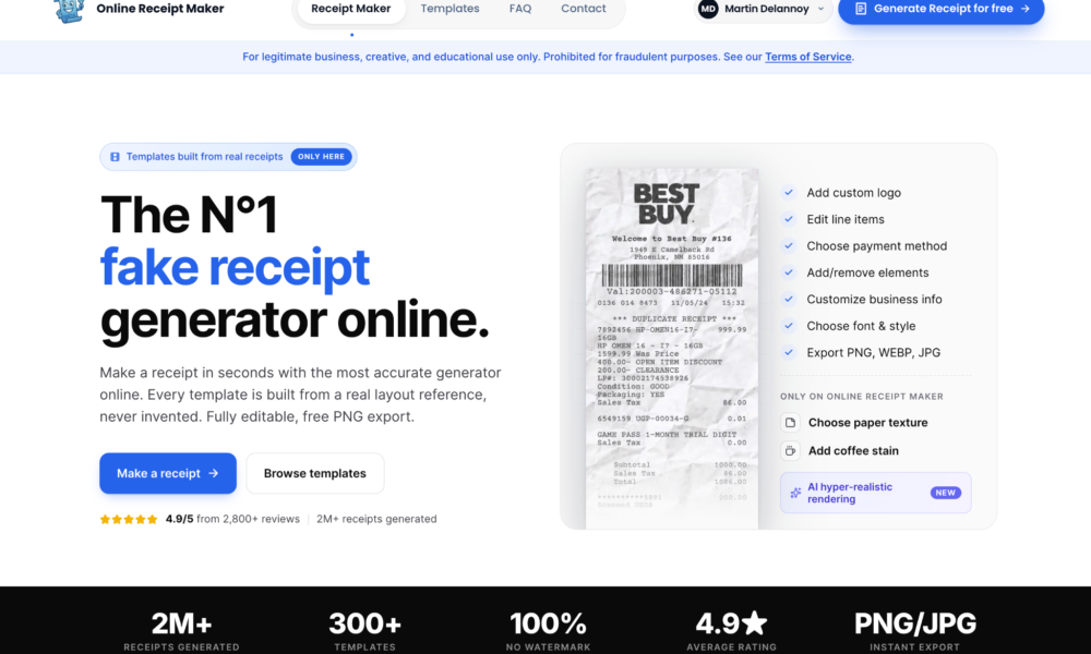 How to Make a Fake Receipt Online (Free & Realistic)